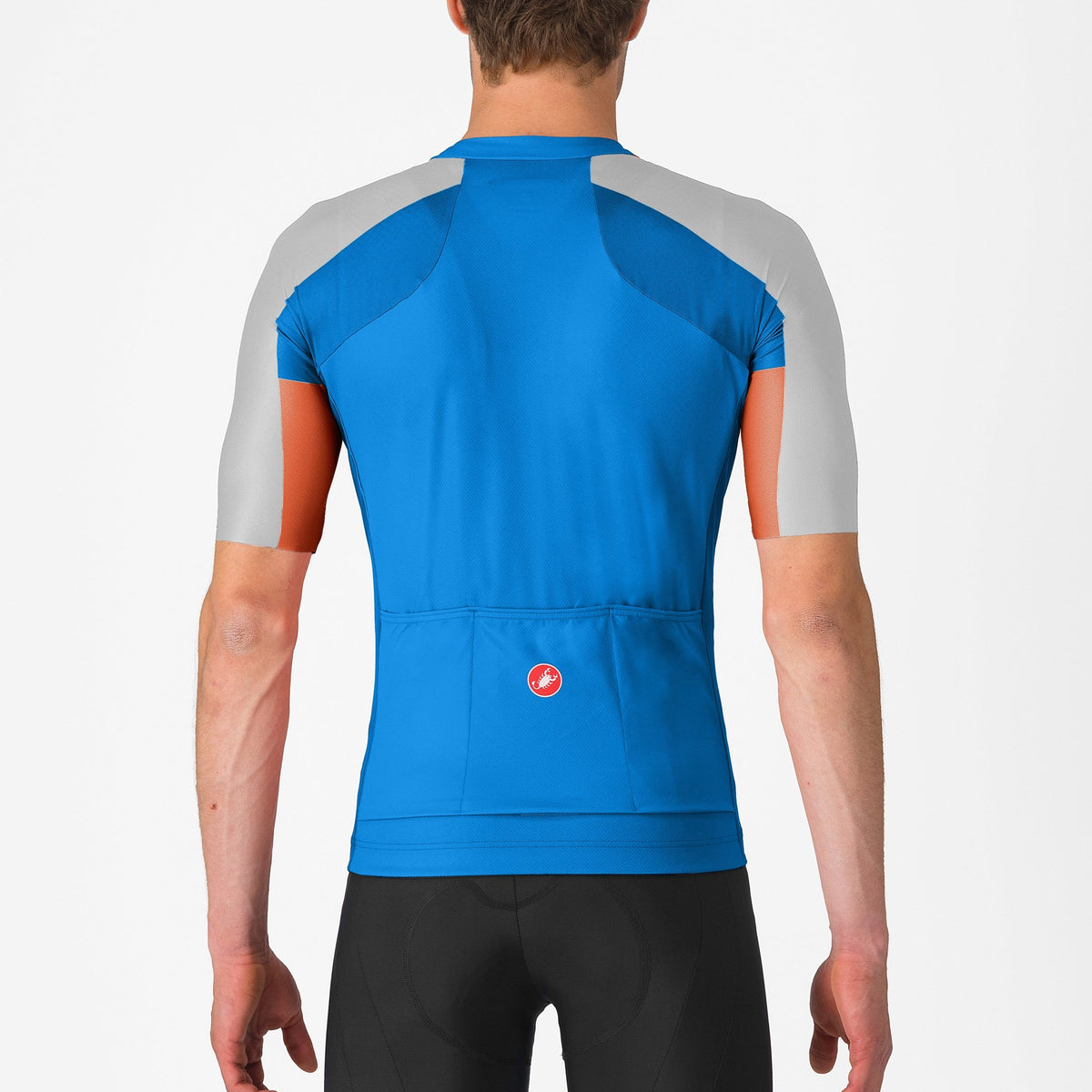 Castelli Entrata 6 jersey - Light blue orange