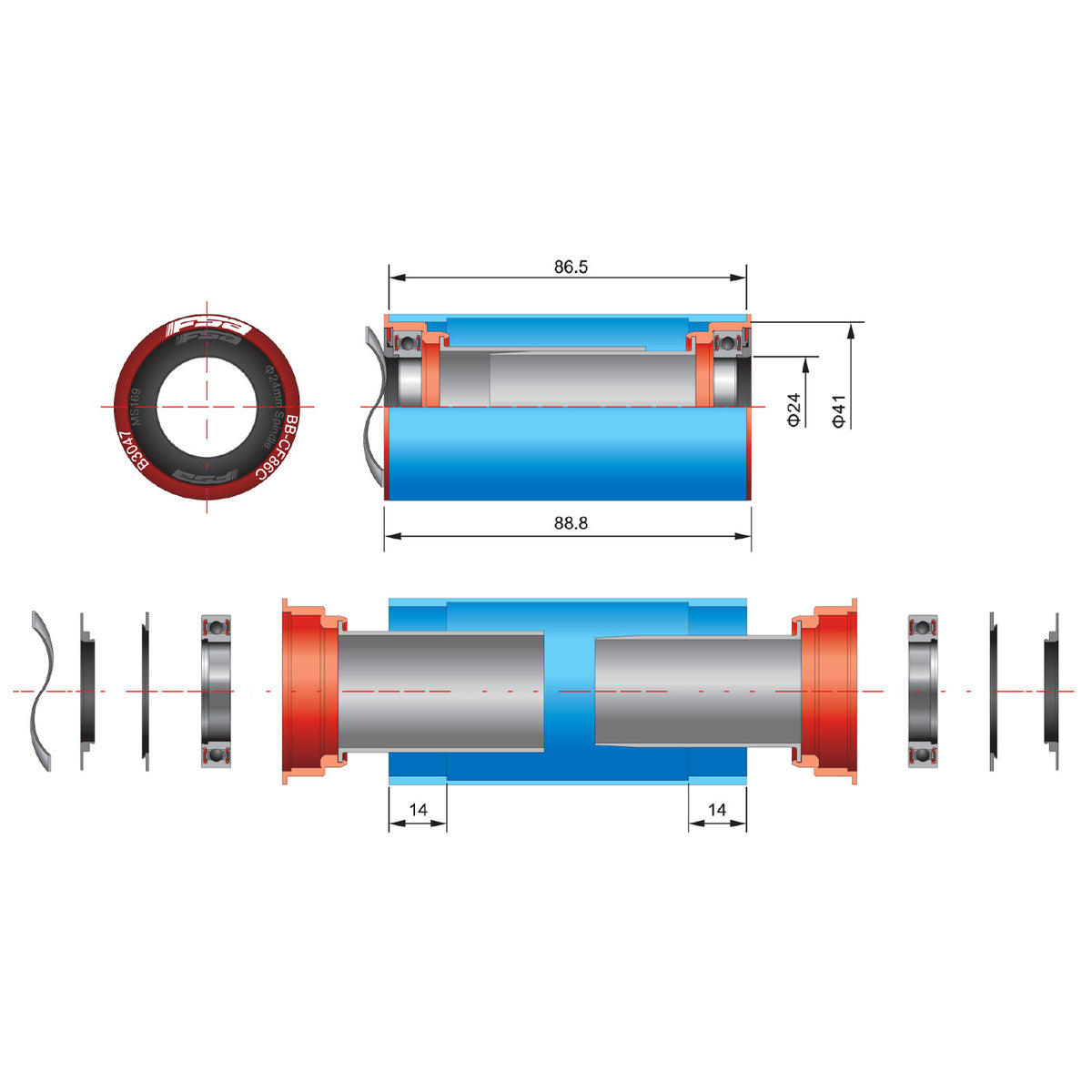 Bottom Bracket FSA press fit - BB86