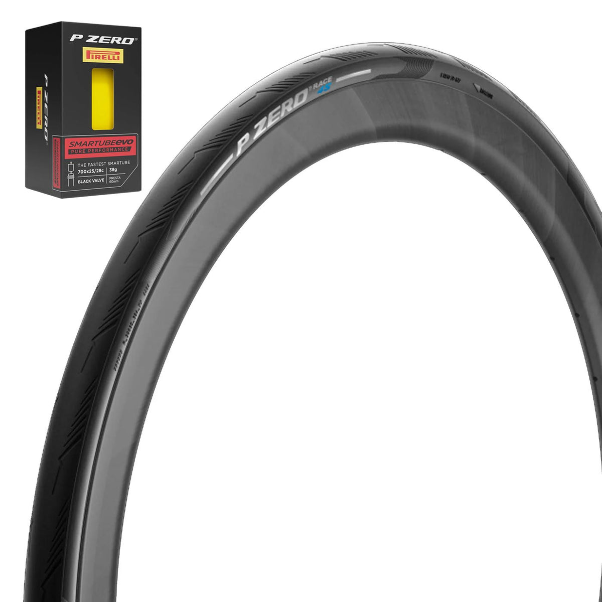 Pirelli P Zero Race 4s 700x26 tire kit + Smartube Evo 60mm camera gift