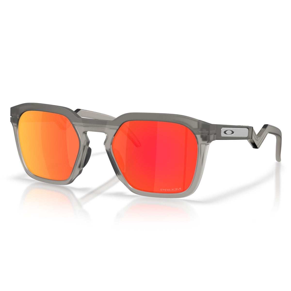 Oakley HSTN SQ Glasses - Matte Grey Smoke Prizm Ruby | All4cycling