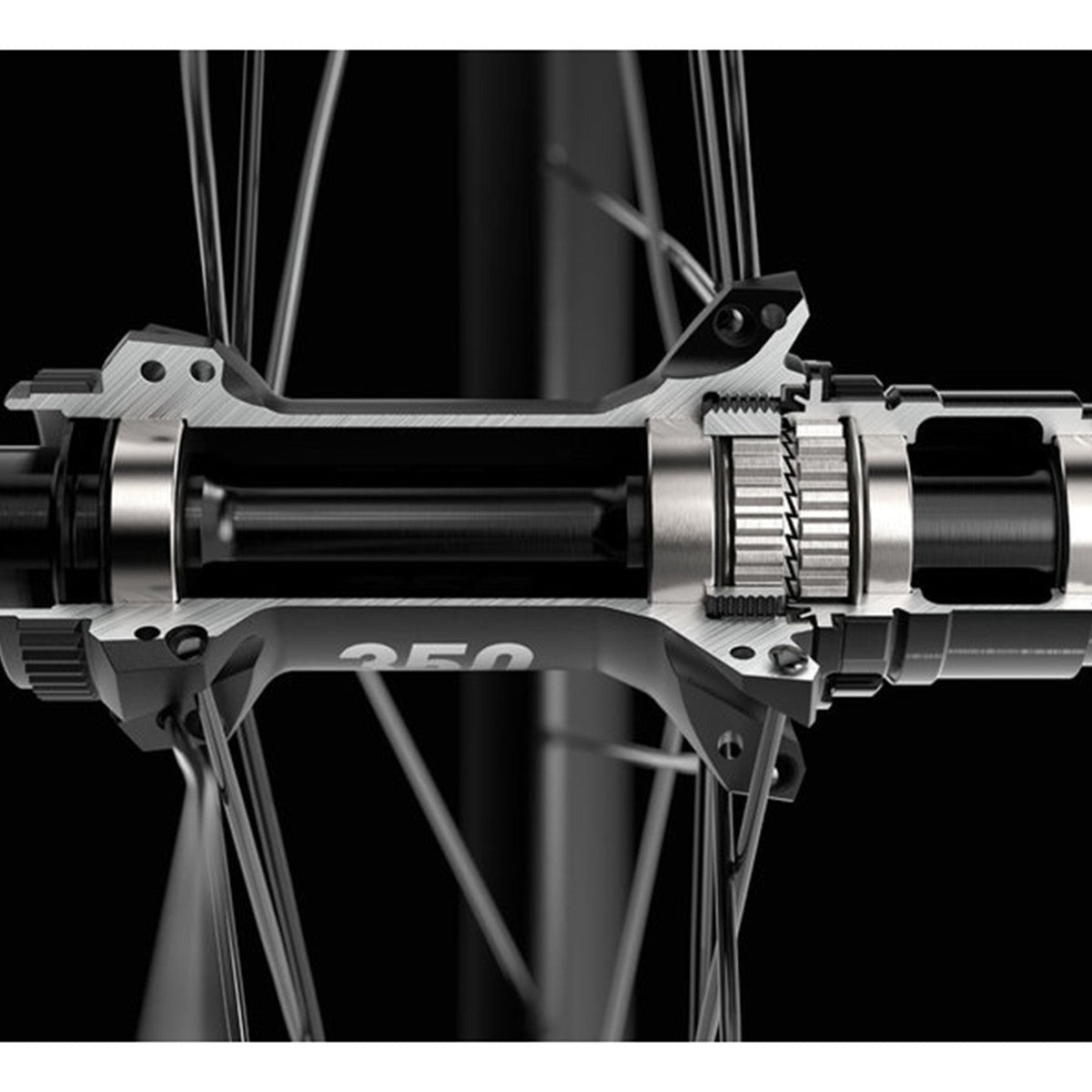 DT Swiss ARC 1600 Spline DB 50 Wheels - Black | All4cycling