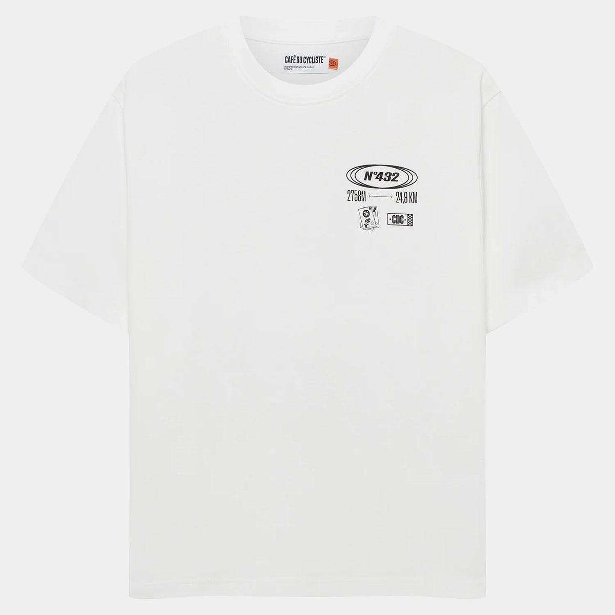 T-Shirt Cafe du Cycliste Col Stelvio - Blanco | All4cycling