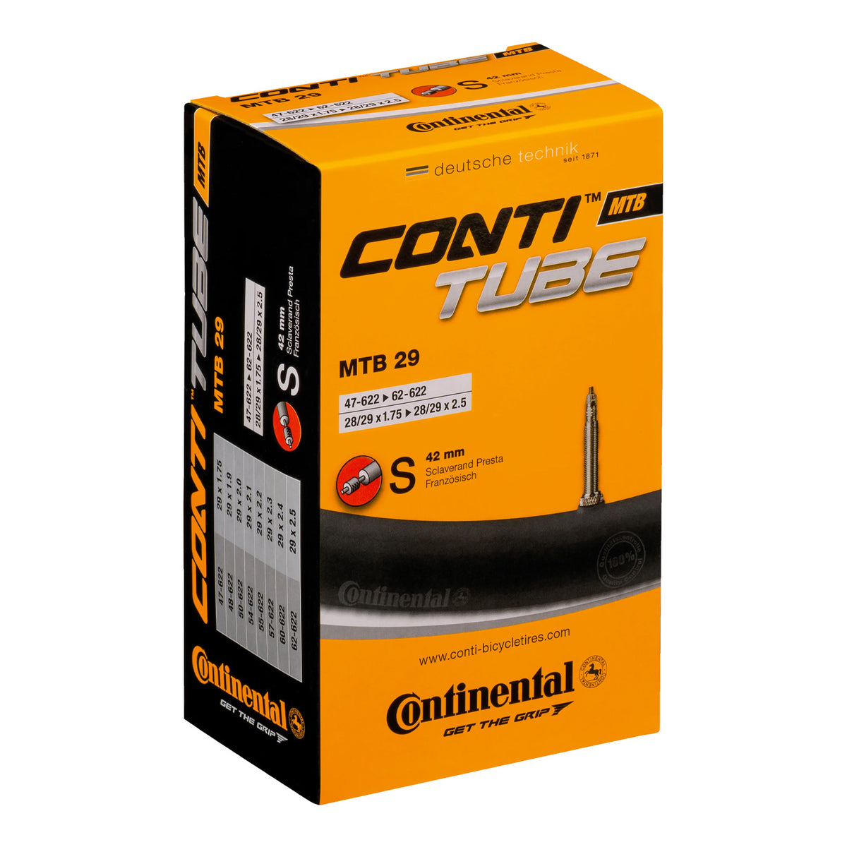 Continental Conti Tube Inner Tube 29x1.75/2.5 - Presta Valve 42