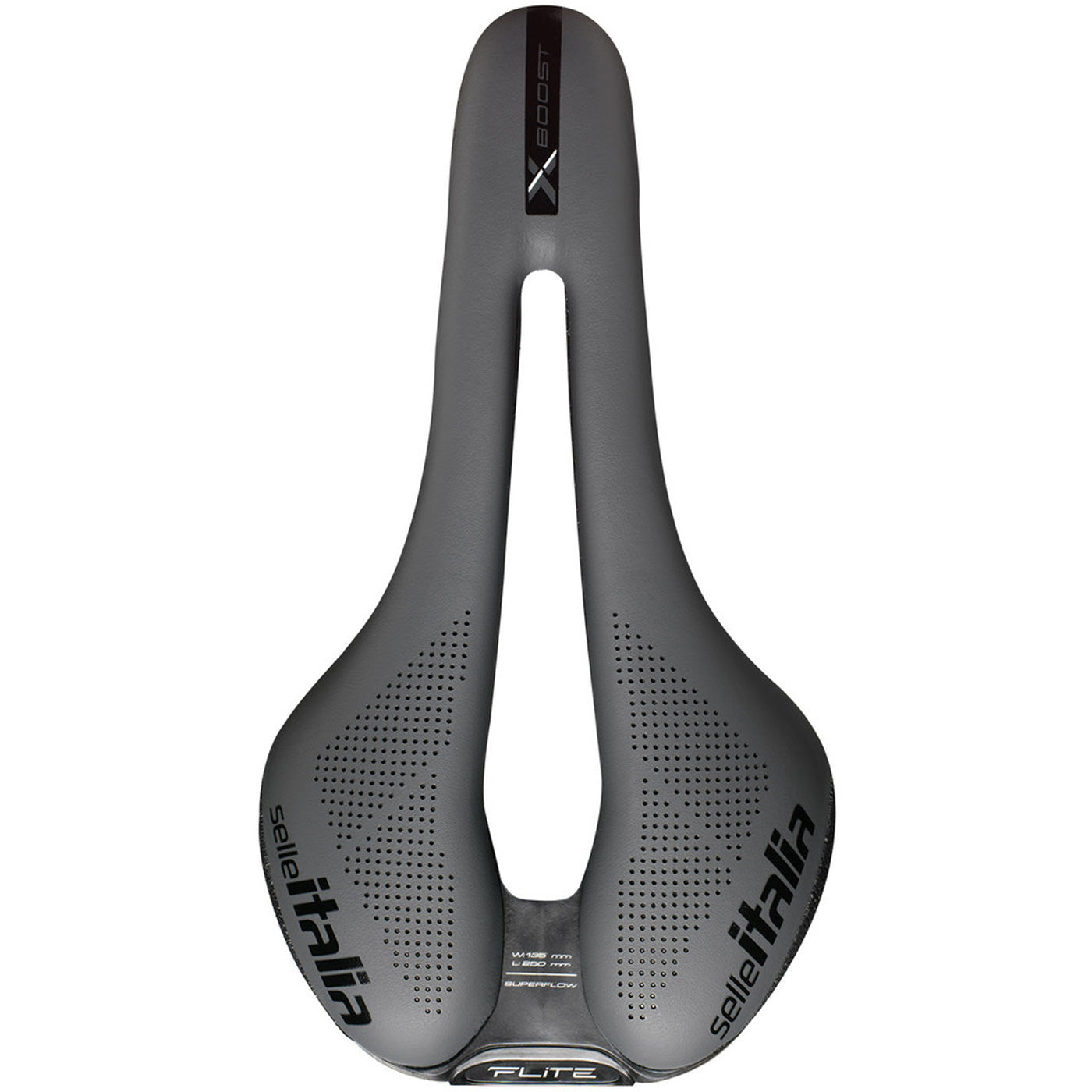 Saddle Italy Flite Boost X-Cross TI316 Superflow S3 Saddle - Grey