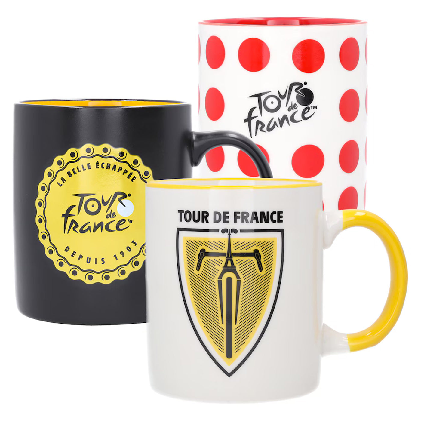 Set of 3 Tour de France Ceramic Mugs