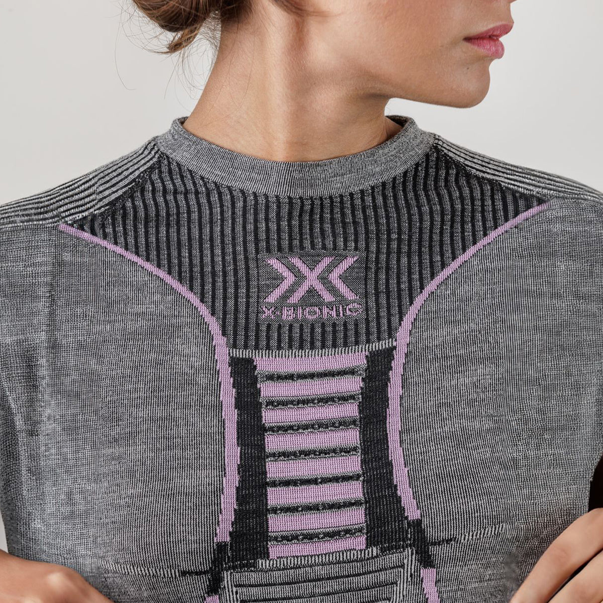 Maglia intima maniche lunghe donna X-Bionic Apani Merino 4.0 - Grigio