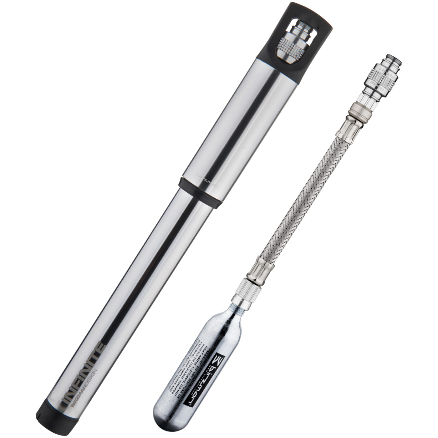 Birzman Infinite Road + CO2 Air Mini-Pump - Silver