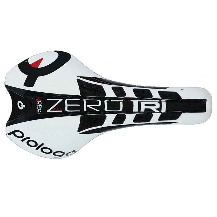 Prologo Zero Tri PAS CPC TiroX saddle - White black | All4cycling