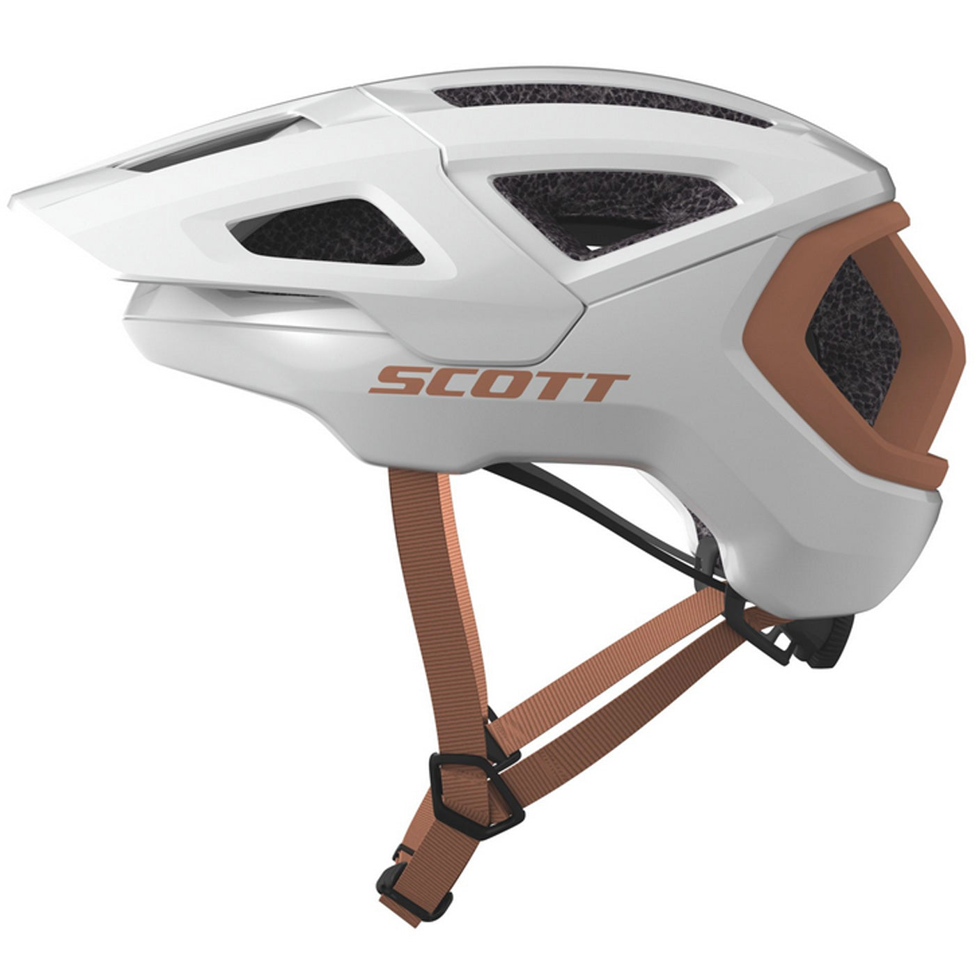 Casco Scott Tago Plus - Bianco marrone | All4cycling