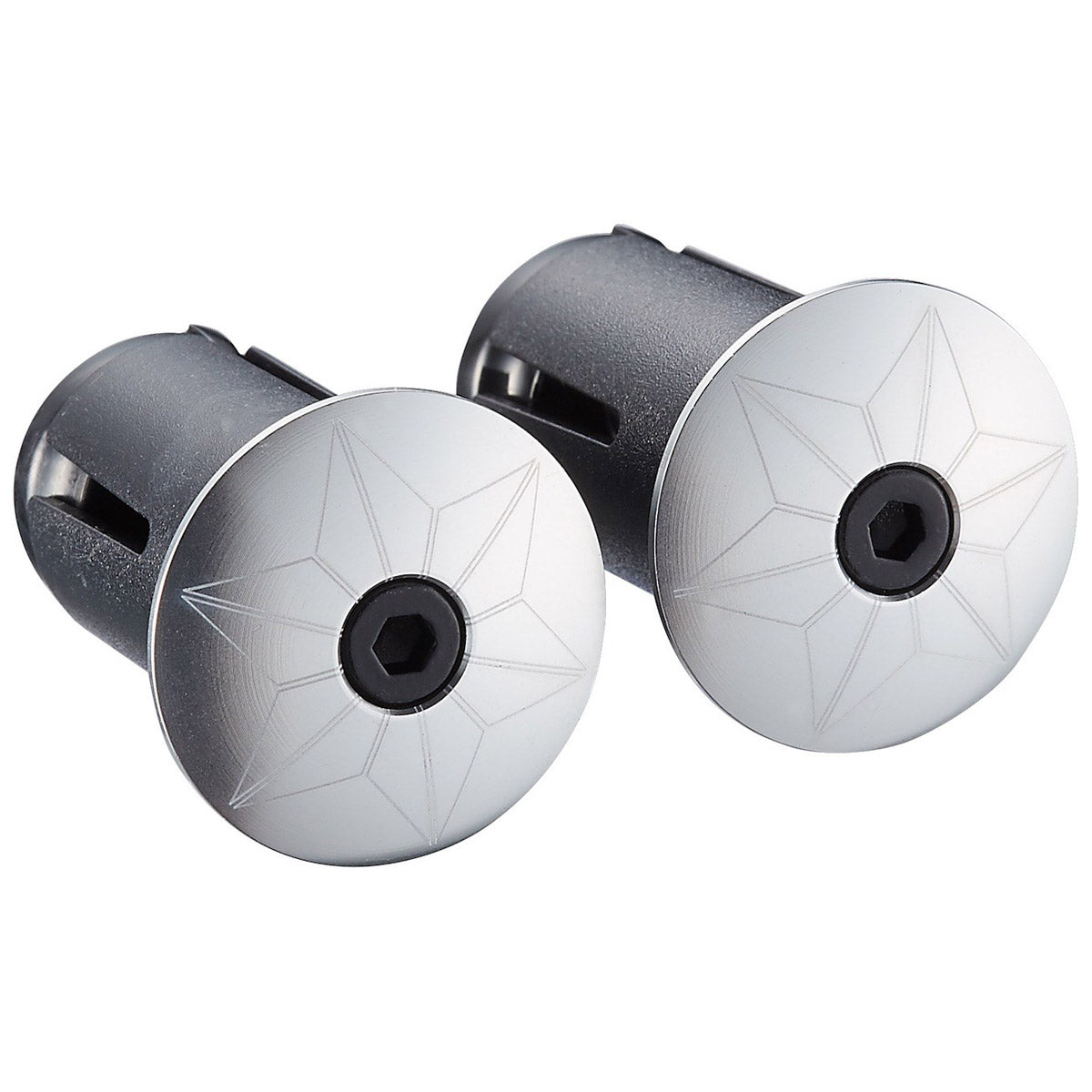 Supacaz Star Handlebar Tape Caps - Chrome
